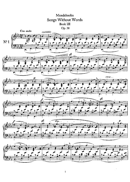 Songs without Words, Book 3 Full book - Pianoforte - Spartiti ...