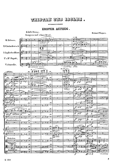 Tristan und Isolde (Prelude) Orchestra - Spartiti - Cantorion ...