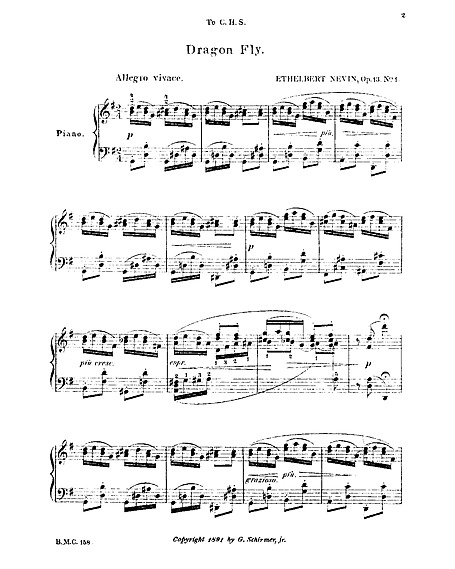 Water Scenes 1. Dragon Fly - - Spartiti - Cantorion - Spartiti e ...